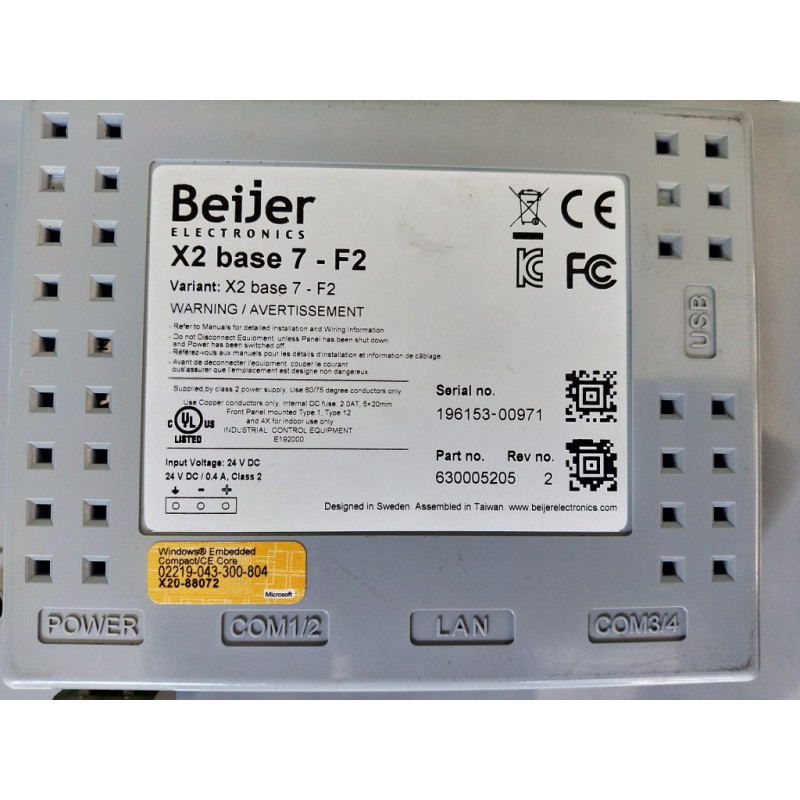 X2 BASE 7 Beijer Electronics 7" Renkli dokunmatik panel fiyatı,